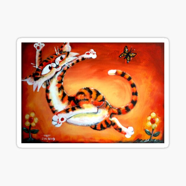 "JAC Cat Butterfly Bys" Sticker for Sale by etourist | Redbubble