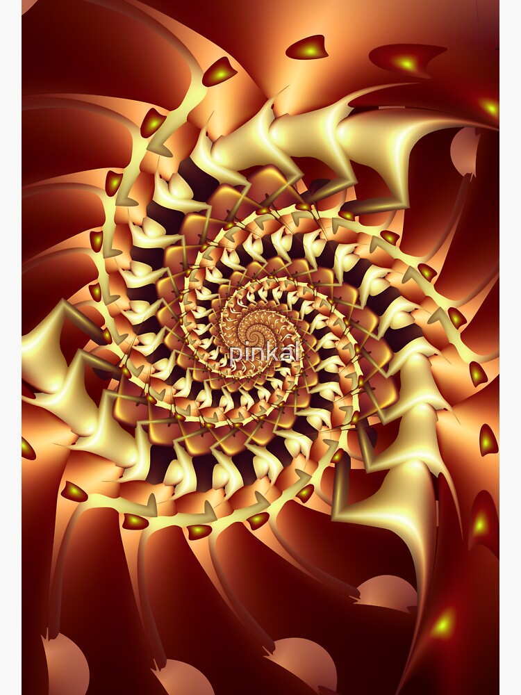 "Bronze Vortex" Sticker for Sale by pinkal | Redbubble