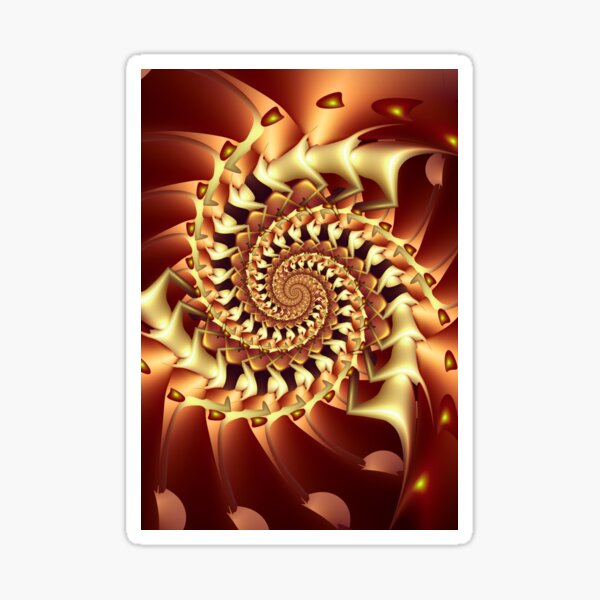 "Bronze Vortex" Sticker for Sale by pinkal | Redbubble