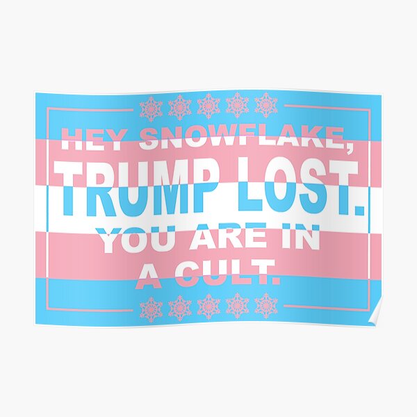 "Hey Snowflake, Trump Lost. You are in a cult. - Transgender Flag ...