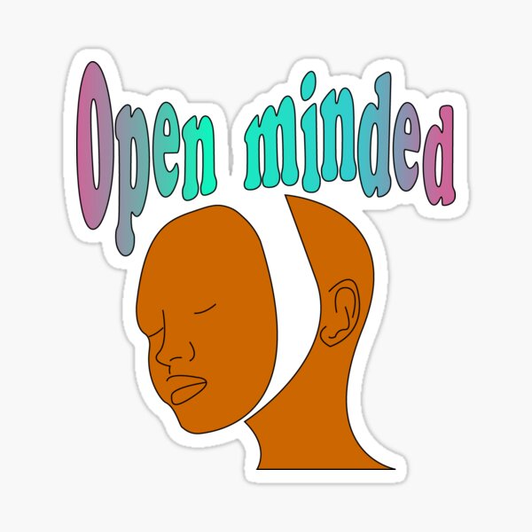 "open minded , open mind , colorful " Sticker for Sale by Vivid-wear ...