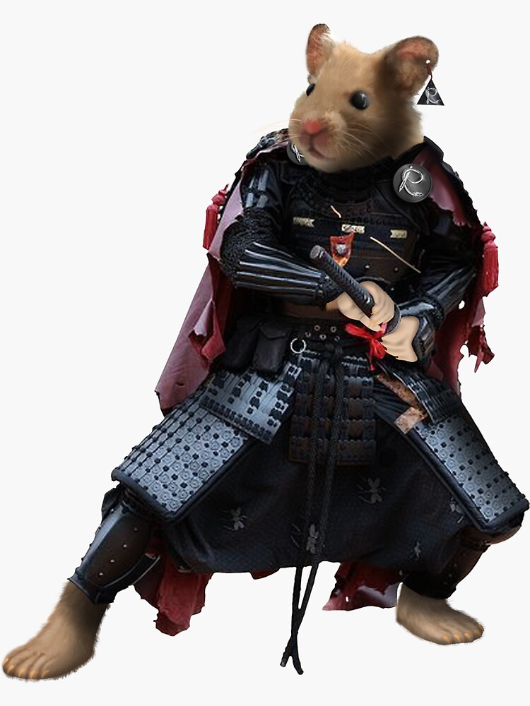 "Exclusive Hand Drawn Samurai Hamster | Samurai Collection Item-20 ...