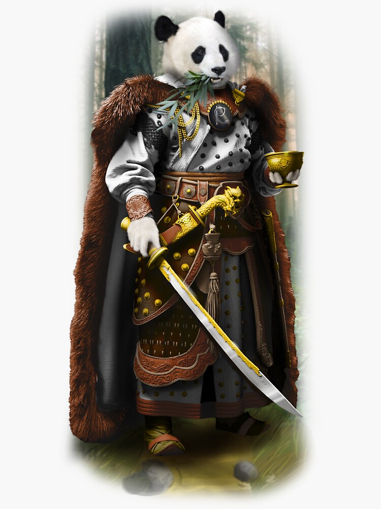 "Exclusive Hand Drawn Samurai Panda | Samurai Collection Item-22 (Panda ...