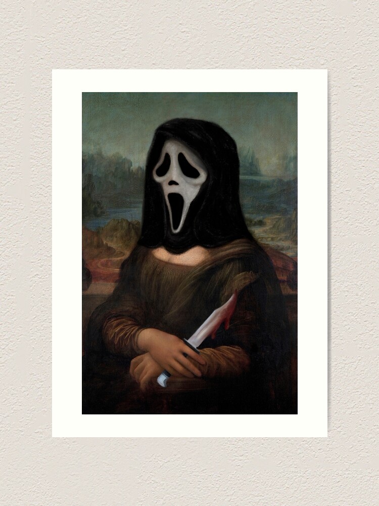 "Mona Lisa Scream Ghost Face" Art Print for Sale by neonvibesart ...