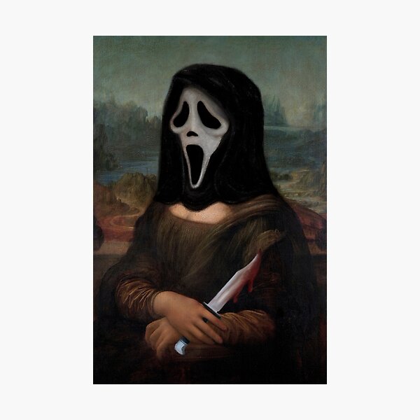 "Mona Lisa Scream Ghost Face" Photographic Print for Sale by ...
