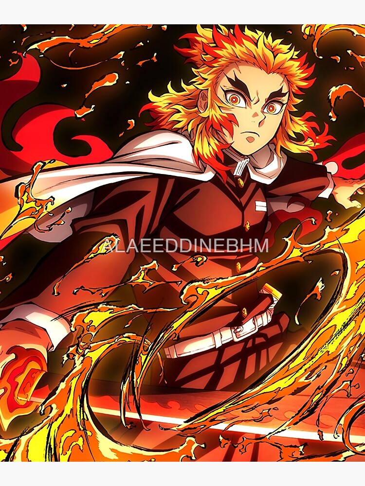 "Kyojuro Rengoku x kimetsu no yaiba" Poster for Sale by ALAEEDDINEBHM ...