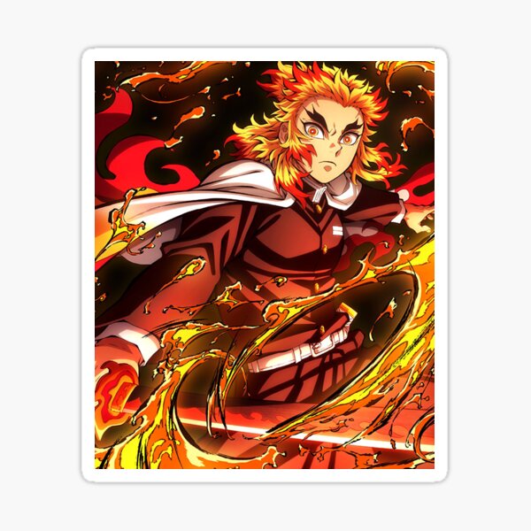 "Kyojuro Rengoku x kimetsu no yaiba" Sticker for Sale by ALAEEDDINEBHM ...