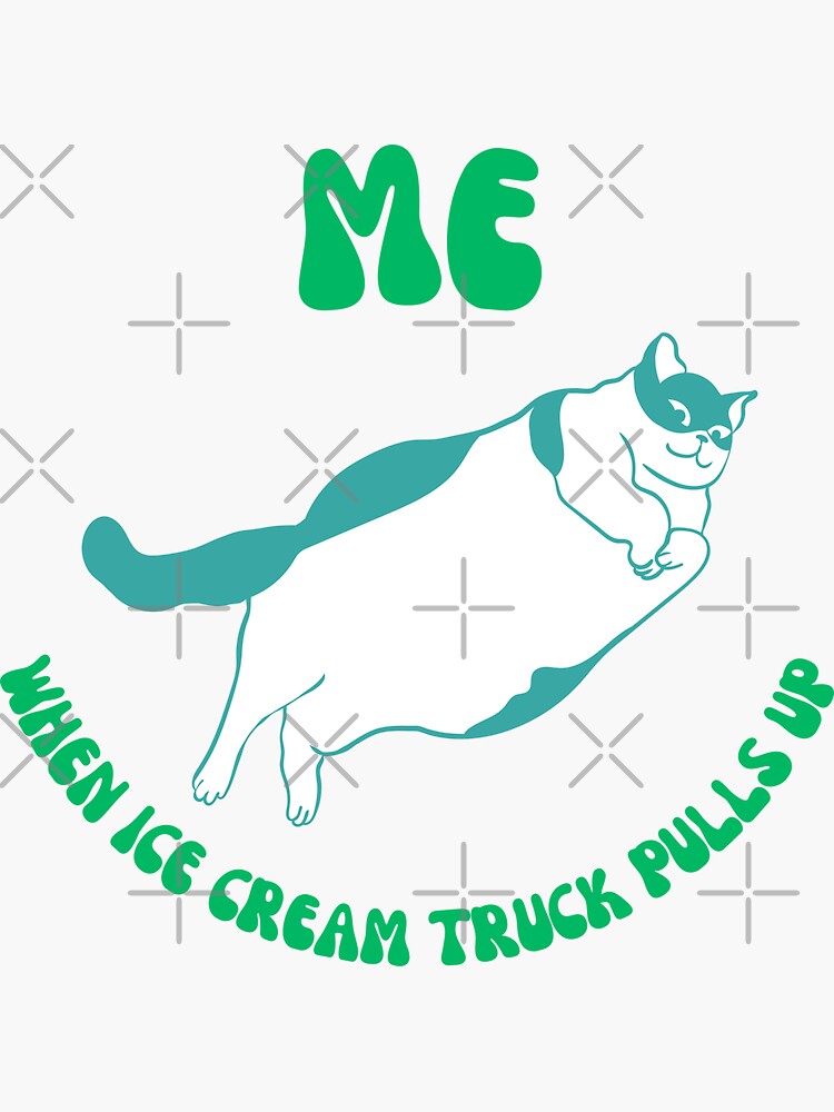 "Chubby Cat Running" Sticker for Sale by Wehavefun | Redbubble