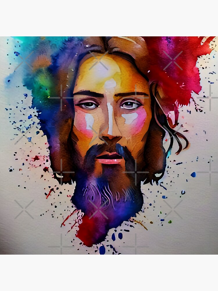 "Jesus Christ loved colors" Sticker for Sale by mgtime | Redbubble