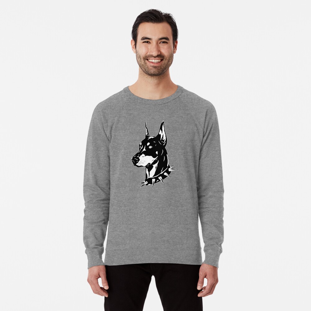 "Black and White Spiked Doberman Dog" Art Print for Sale by Cesar ...