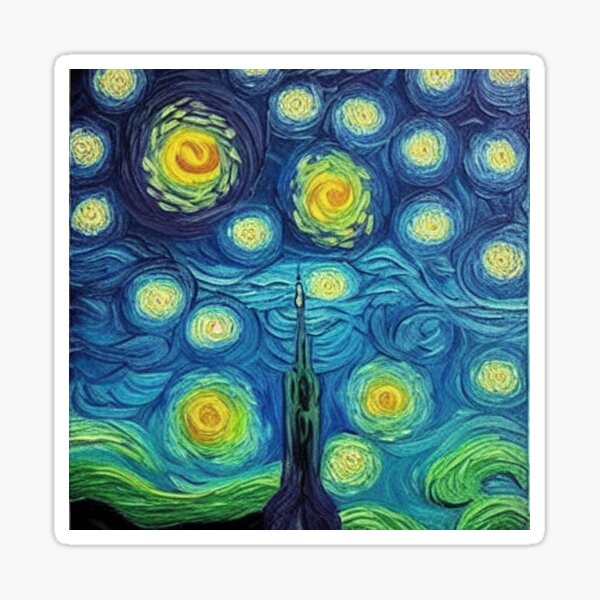 "V.Van Gogh style" Sticker for Sale by MAWA-design | Redbubble