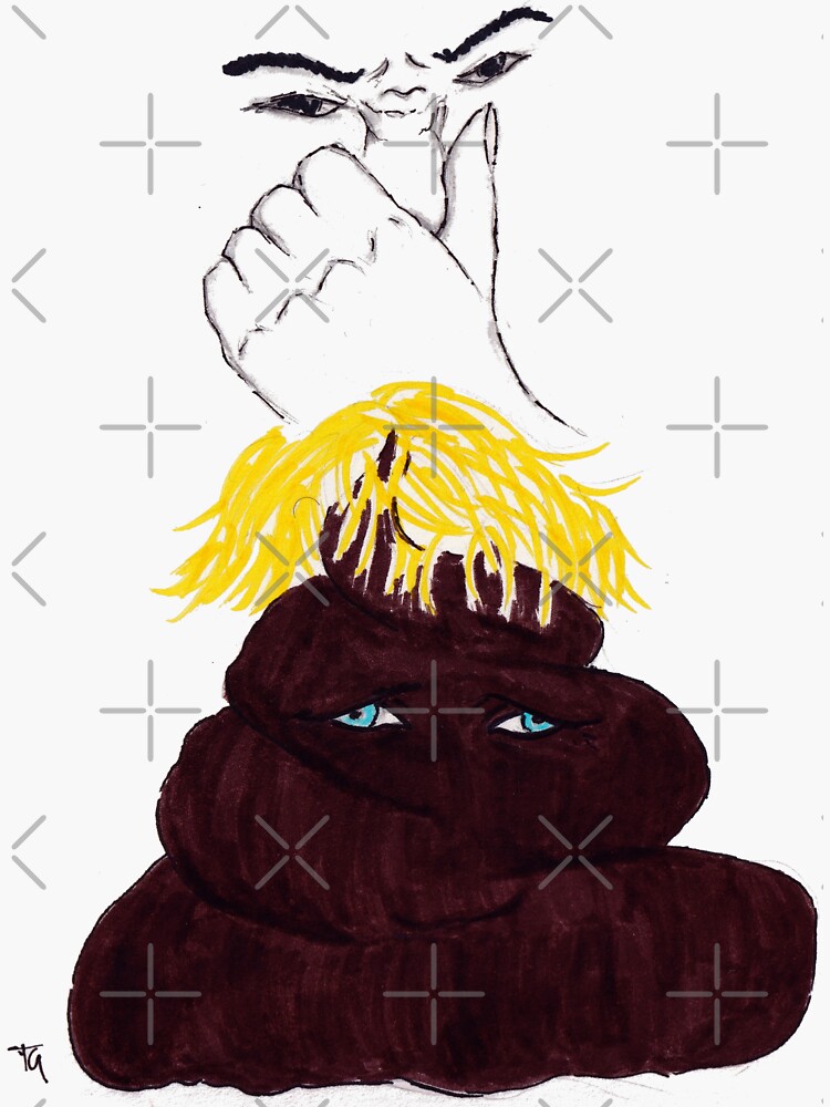 "Boris Johnson Poop Emoji" Sticker for Sale by idrawlyricsuk | Redbubble