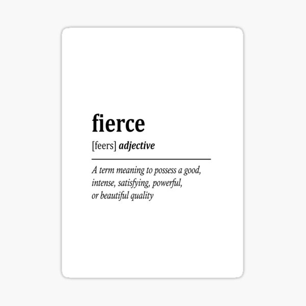 "Fierce Definition" Sticker for Sale by Kweee | Redbubble