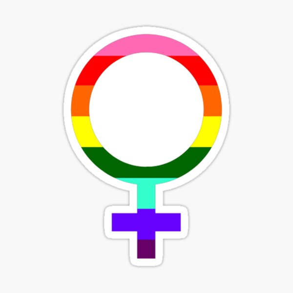 "rainbow, female" Sticker by pixiexx | Redbubble