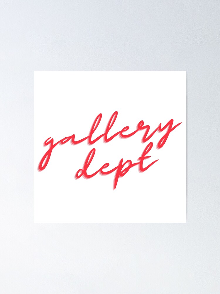 "Gallery dept" Poster for Sale by eldaltony | Redbubble