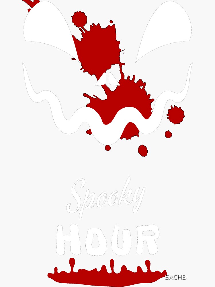 "Spooky Hour logo" Sticker for Sale by SACHB | Redbubble