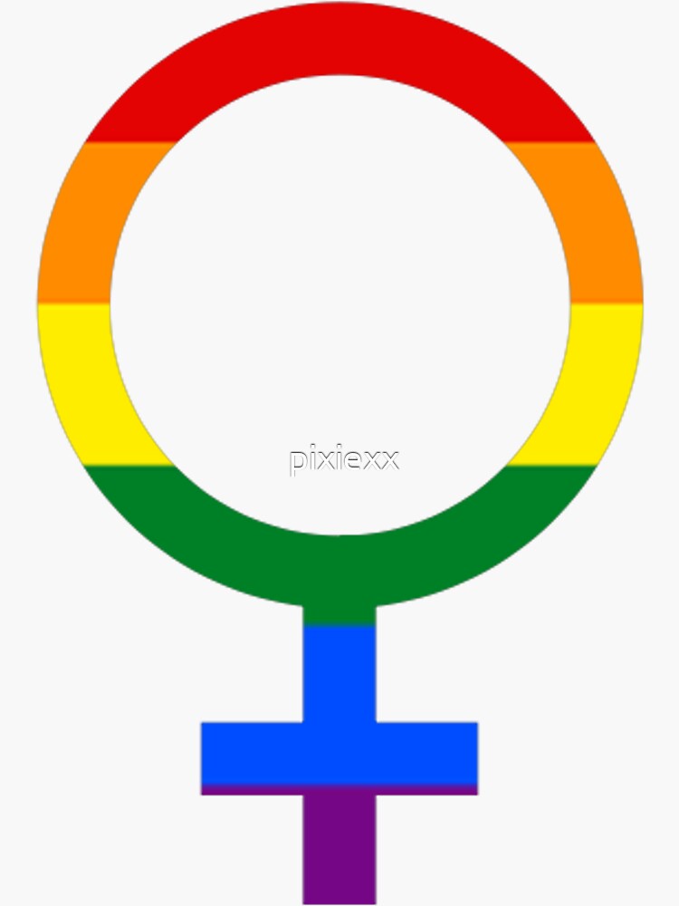 "female, rainbow" Sticker for Sale by pixiexx | Redbubble