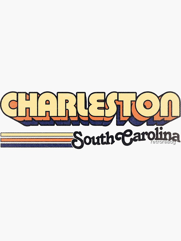"Charleston, SC | City Stripes" Sticker for Sale by retroready | Redbubble