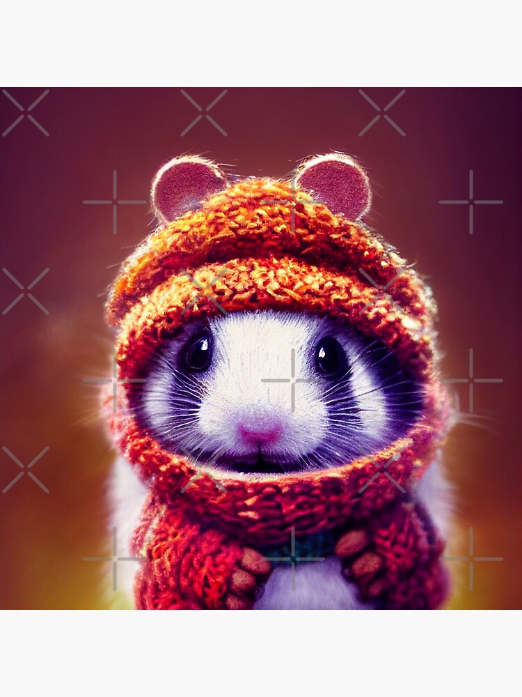 "Cute Baby Hamster In Red Scarf" Poster for Sale by petshelter | Redbubble