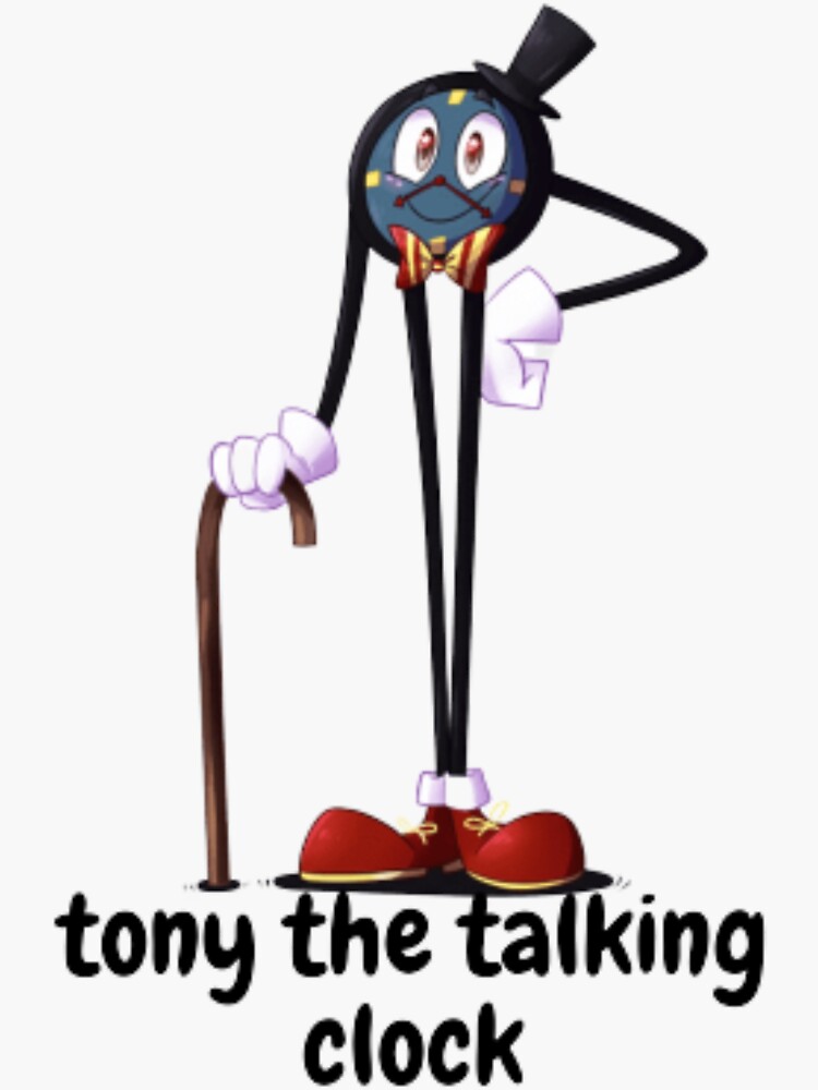 "Tony the talking clock" Sticker for Sale by Salahjilali | Redbubble