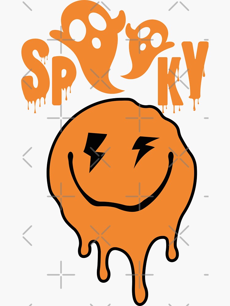 "Halloween Spooky Mode Spooky Smiley Face" Sticker for Sale by ...