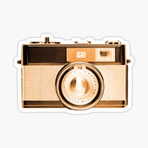"Gold/Orange - Vintage 1960s Rangefinder Camera" Sticker for Sale by ...