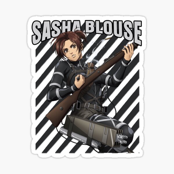 "Attack on Titan Sasha Blouse" Sticker for Sale by Hunter-Wolfman ...