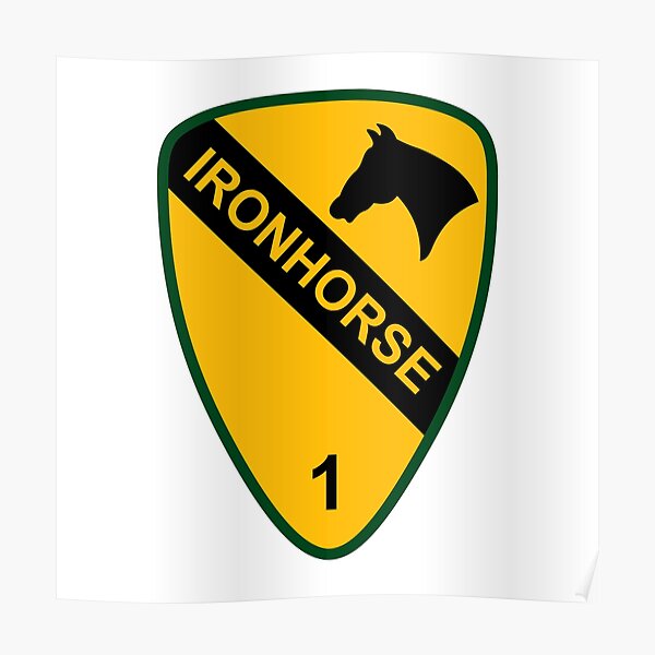 Póster «Ejército de EE. UU. - Emblema IRONHORSE de la 1ra División de ...