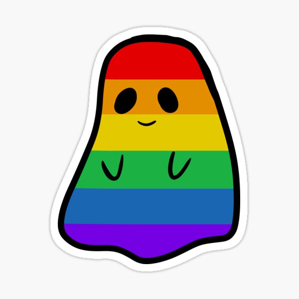 "LGBTQIA+ Pride Ghost Design" Sticker for Sale by PixieSchtick | Redbubble