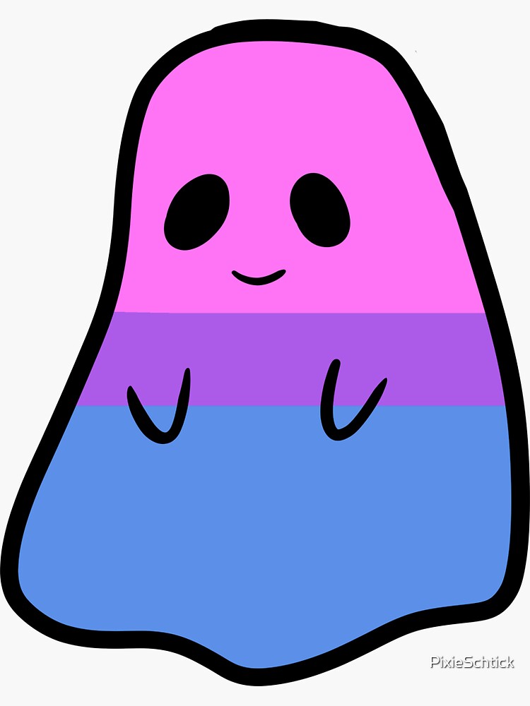 "LGBTQIA+ Pride Ghost Design - Bi" Sticker for Sale by PixieSchtick ...