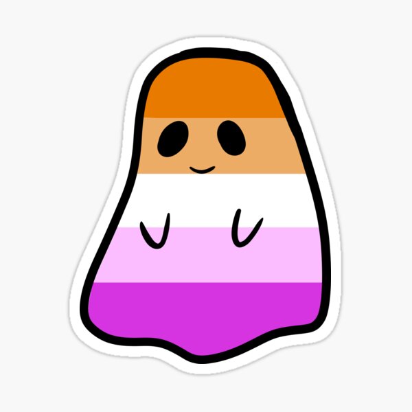 "LGBTQIA+ Pride Ghost Design - Lesbian" Sticker for Sale by ...
