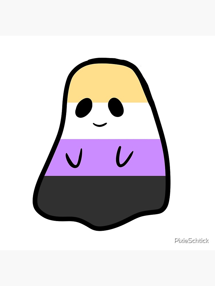 "LGBTQIA+ Pride Ghost Design - Non-Binary" Poster for Sale by ...