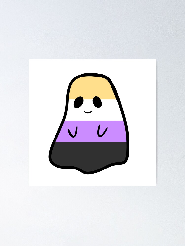 "LGBTQIA+ Pride Ghost Design - Non-Binary" Poster for Sale by ...