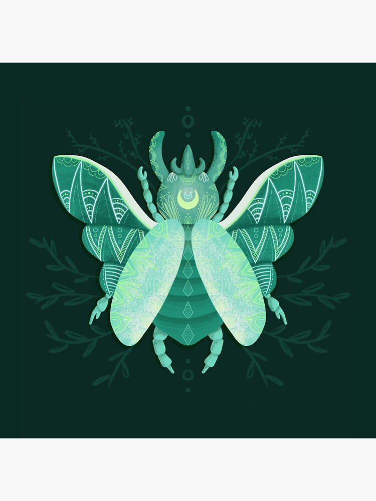 "Neon Beetle" Sticker for Sale by Spiritualista | Redbubble