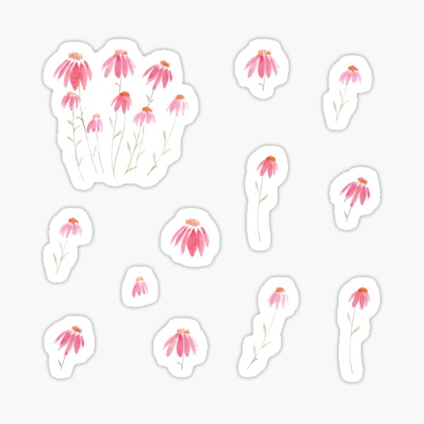 "Beautiful Watercolor Flowers (pastel pink color)" Sticker for Sale by ...