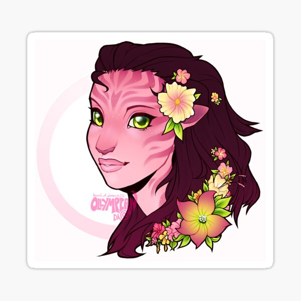 "Pink Na'vi - Avatar inspired" Sticker for Sale by Ollympian | Redbubble