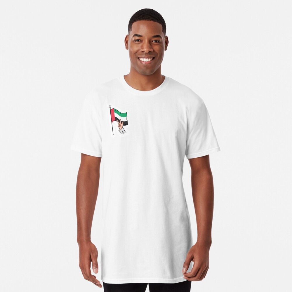 "Emirati doing the 3 fingers sign and UAE Flag celebrating UAE National ...