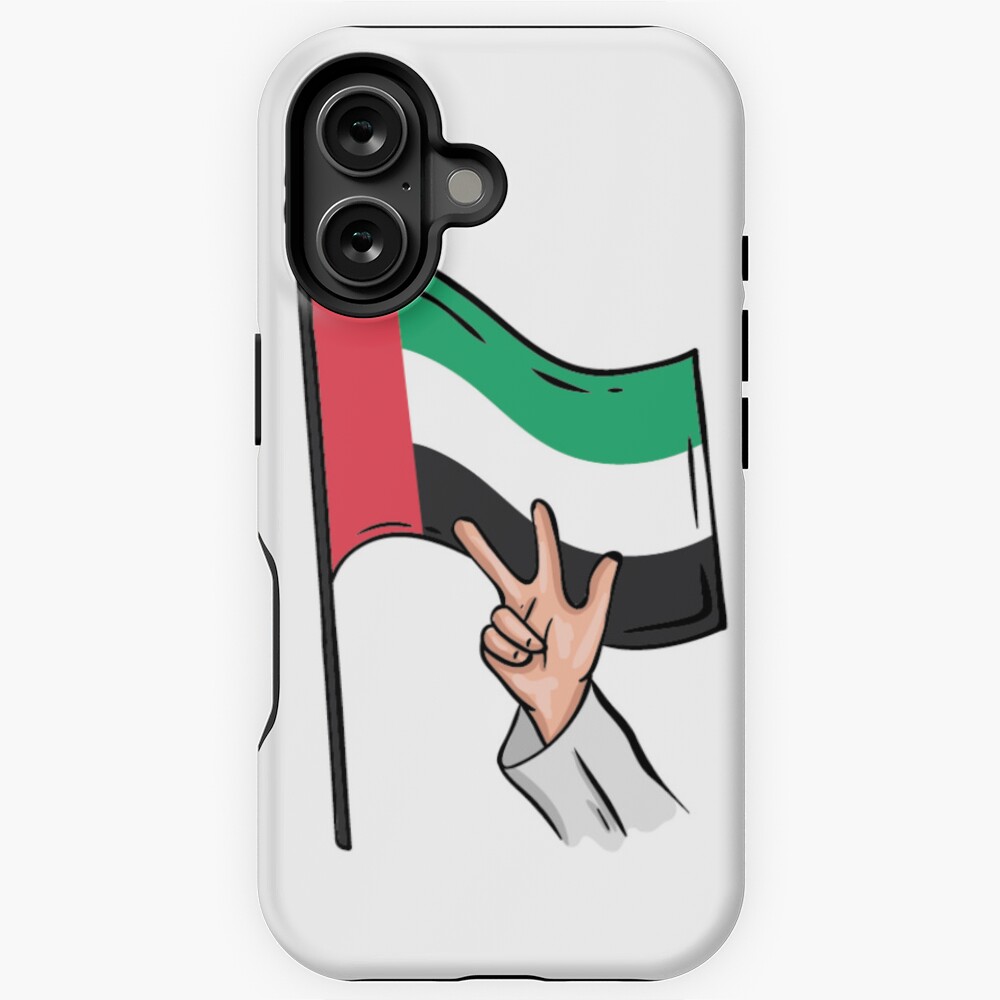 "Emirati doing the 3 fingers sign and UAE Flag celebrating UAE National ...