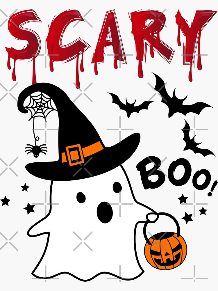 "Spooky Aesthetic Tiles Scary BOO " Sticker for Sale by LoloTrends ...
