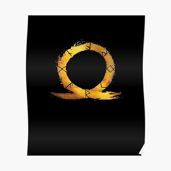 "Gold God Of War Ragnarok HD Logo " Poster for Sale by HarshalPardeshi ...