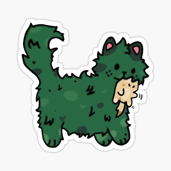"Cat izuku midoriya mha" Sticker for Sale by Mrs-Galaxy-M | Redbubble