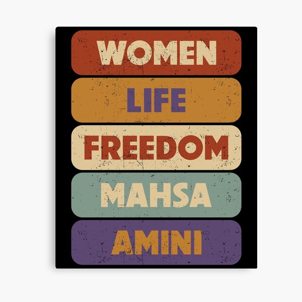 "Mahsa Amini | Women Life Freedom | Mahsaamini" Canvas Print for Sale ...