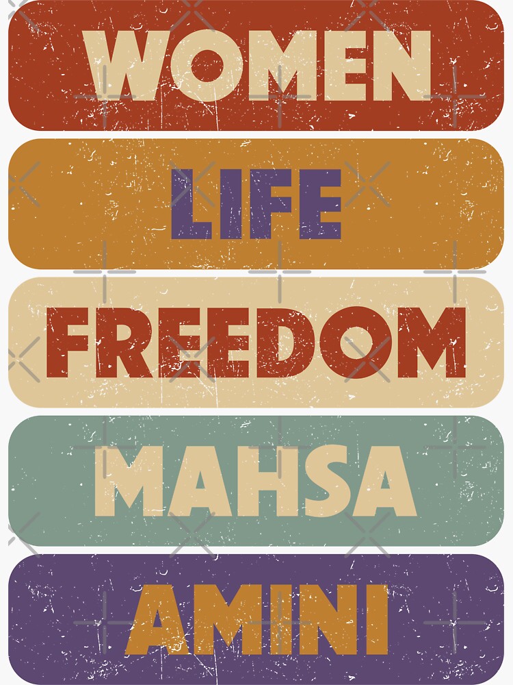 "Mahsa Amini | Women Life Freedom | Mahsaamini" Sticker for Sale by ...