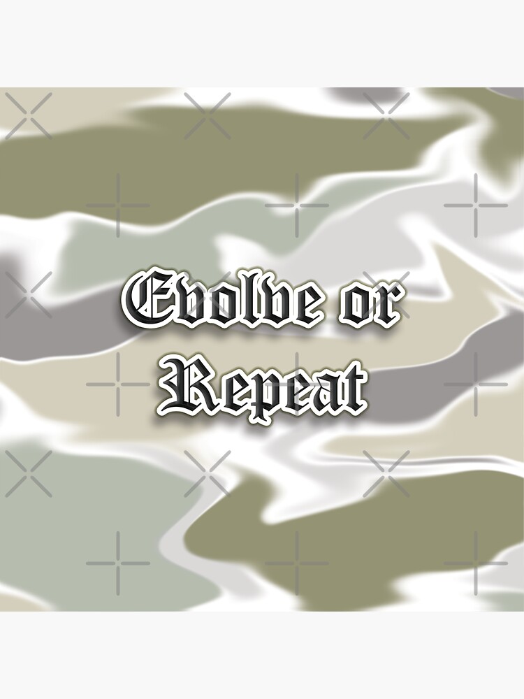 "Evolve or Repeat Camo Design" Sticker for Sale by atelierallaire ...