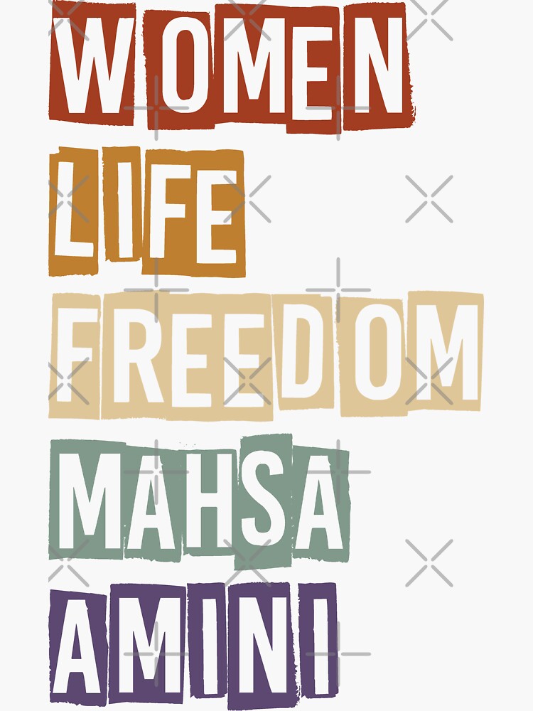 "Mahsa Amini | Women Life Freedom | Mahsaamini" Sticker for Sale by ...