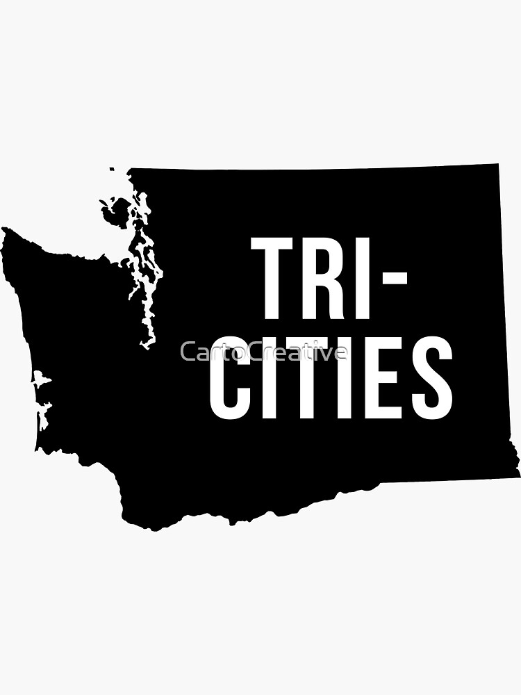 "Tri-Cities, Washington Silhouette" Sticker for Sale by CartoCreative ...