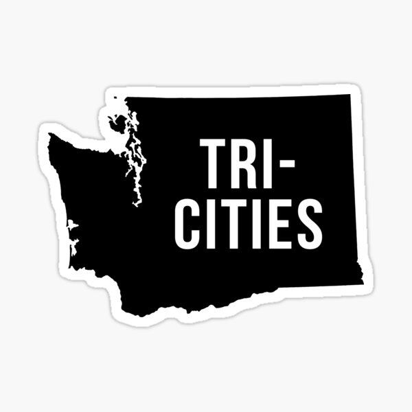 "Tri-Cities, Washington Silhouette" Sticker for Sale by CartoCreative ...