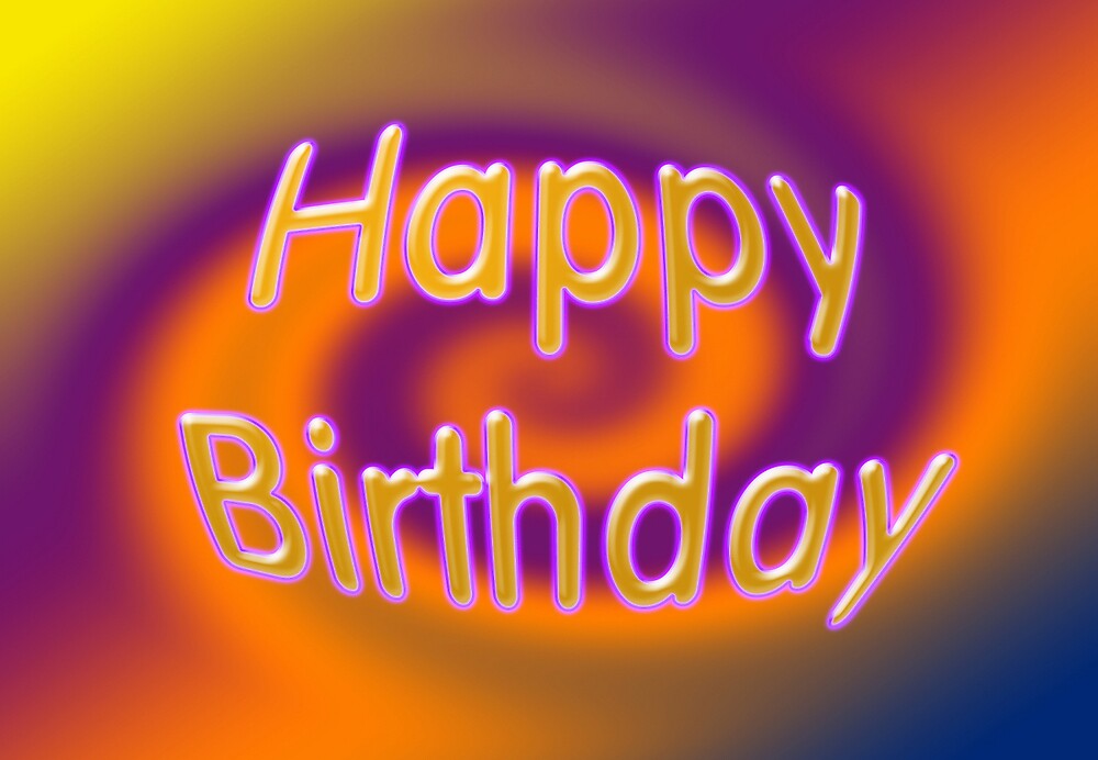 "Groovy Happy Birthday Card" by donnagrayson | Redbubble