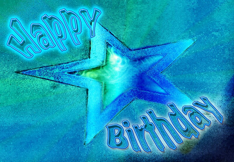 "Bright Star Happy Birthday Card" by donnagrayson | Redbubble