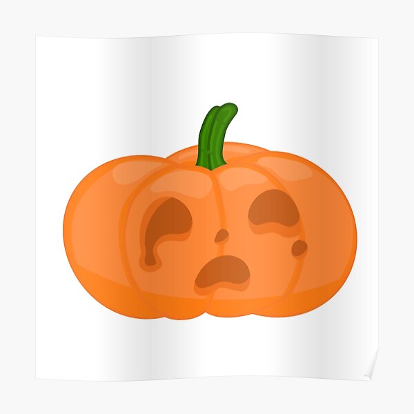 "Crying Jack-o'-lantern" Poster for Sale by TyraVectorX | Redbubble